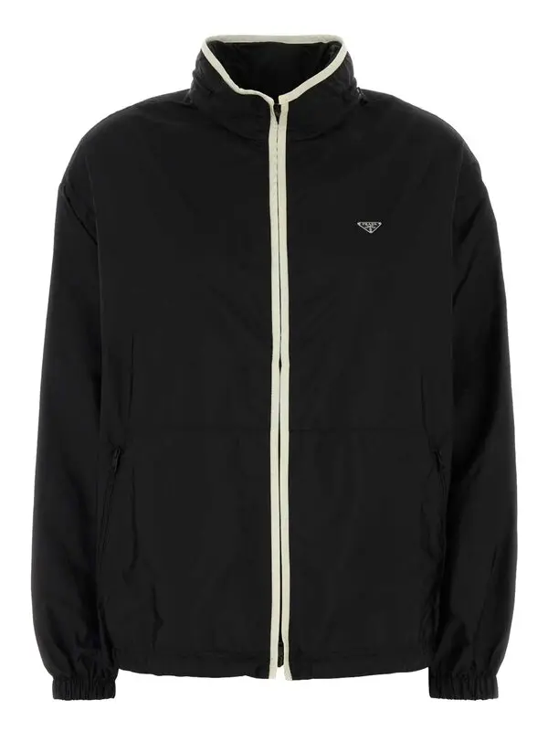 Prada Re-nylon Zip-up Windbreaker - Black