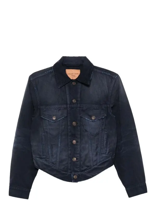 Balenciaga Denim Cotton Jacket - Multicolor