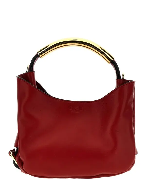 Moschino Handle Me Small Leather Handbag - Red