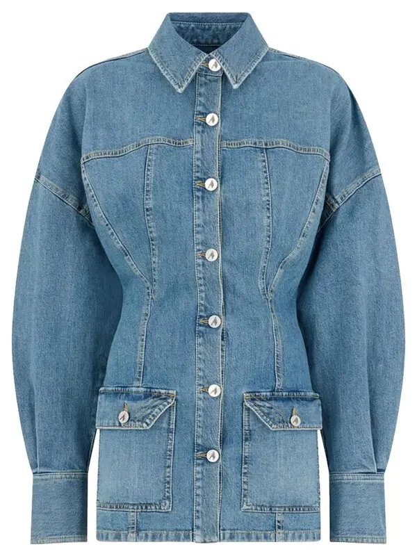 Attico Denim Mini Dress - Blue