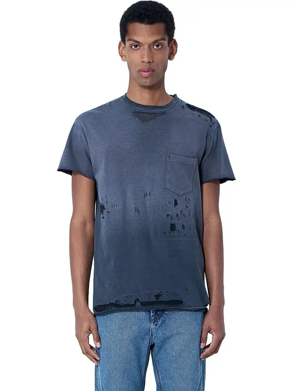 GALLERY DEPT. Distressed Cotton Jersey T-shirt - Gray