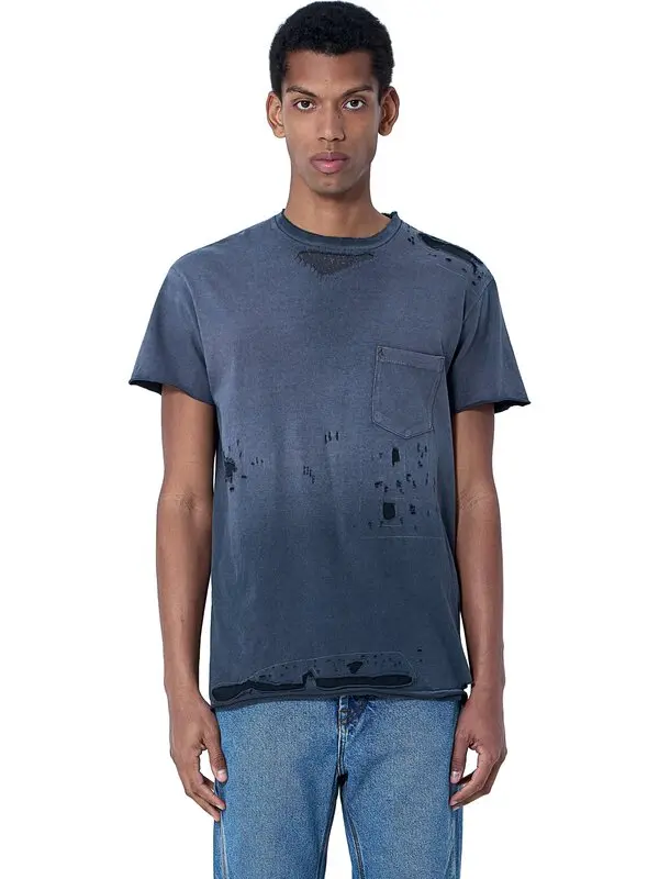 GALLERY DEPT. Distressed Cotton Jersey T-shirt - Gray