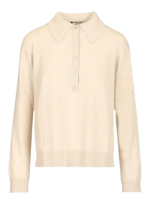 Max Mara Frisia Wool Polo Shirt - Cream