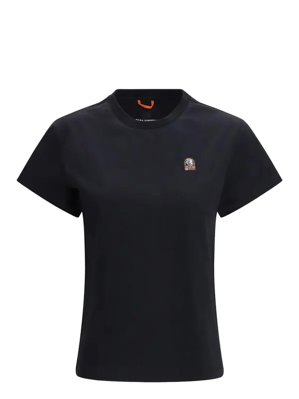 PARAJUMPERS Sabella Cotton T-shirt With Appliqu - Black