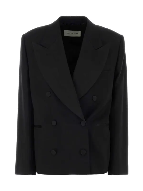 Dries Van Noten Wool Blend Bosea Blazer - Black