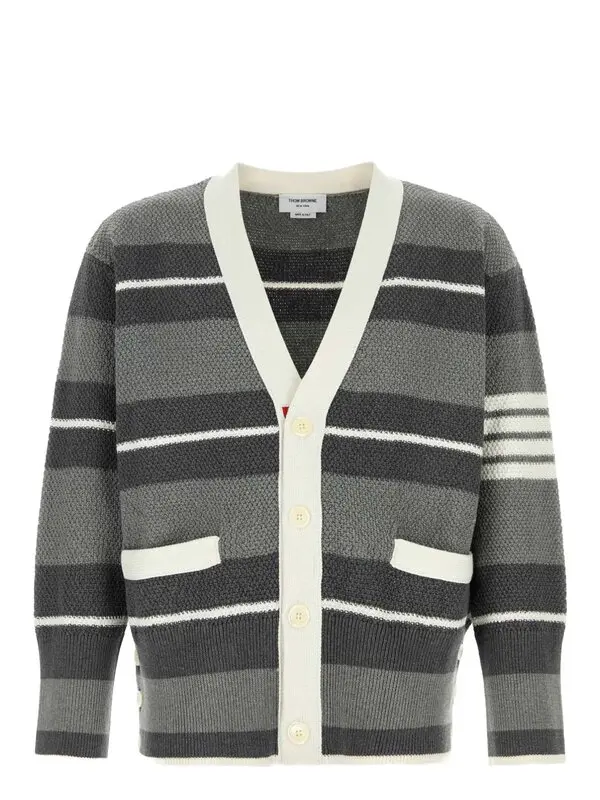 Thom Browne Embroidered Cotton Cardigan - Multicolor