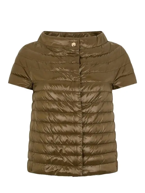 Herno Short-sleeve Quilted Down Jacket - Brown