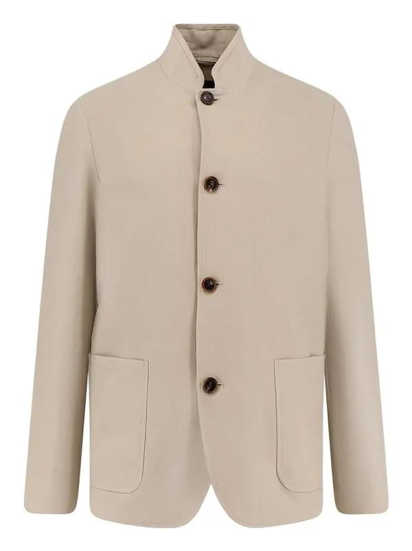 Loro Piana Beige Linen Single-breasted Blazer - Multicolor