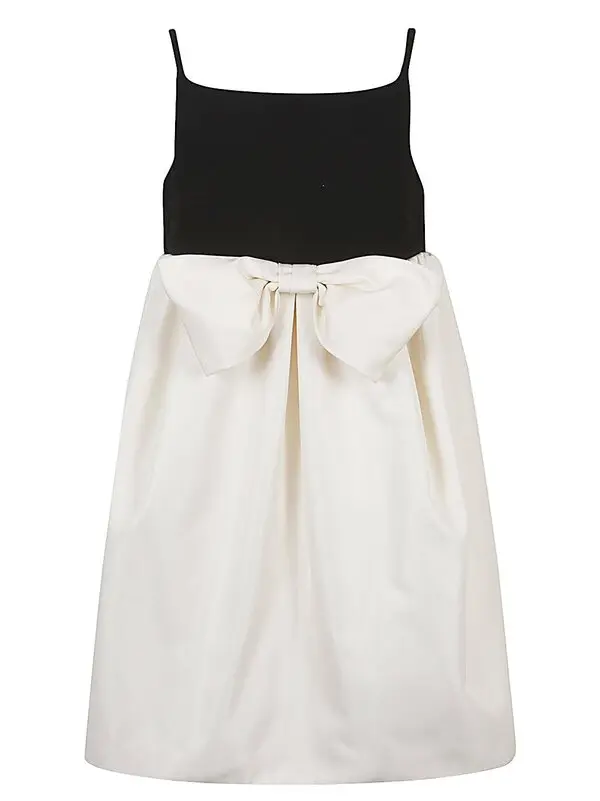 Celine Wool Mini Dress With Bow Detail - Multicolor