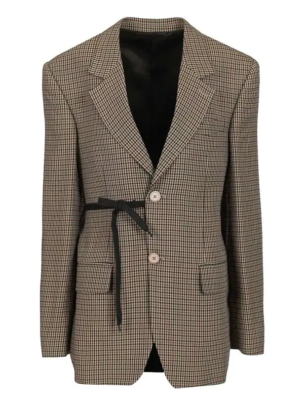 Balenciaga Tailored Wrap Jacket - Brown