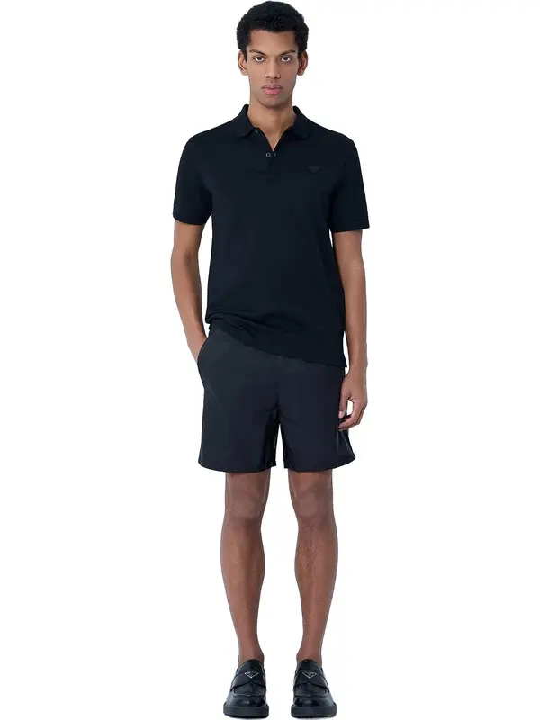 Prada Re-nylon Elasticated Waist Swim Shorts - Black