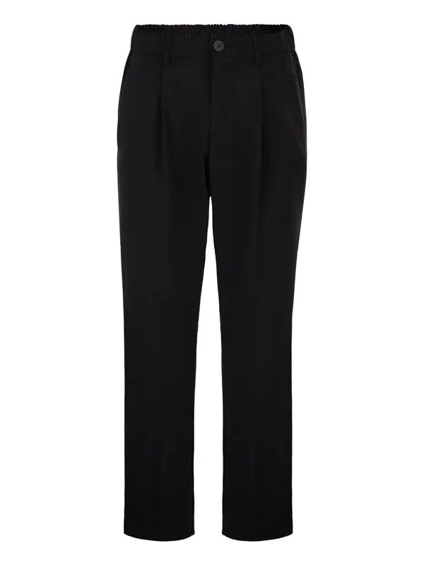 Herno Stretch Tailored Wool Blend Trousers - Multicolor