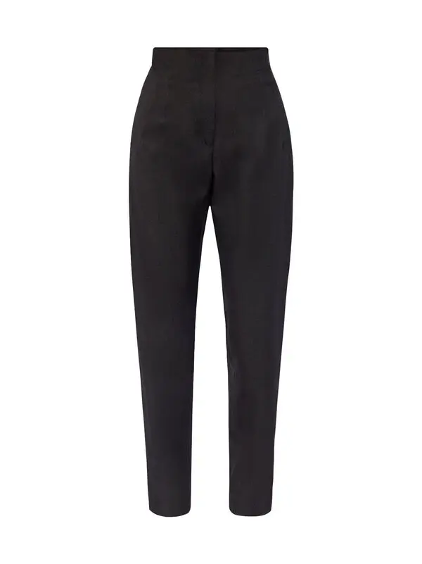 Alaïa Virgin Wool Trousers - Black