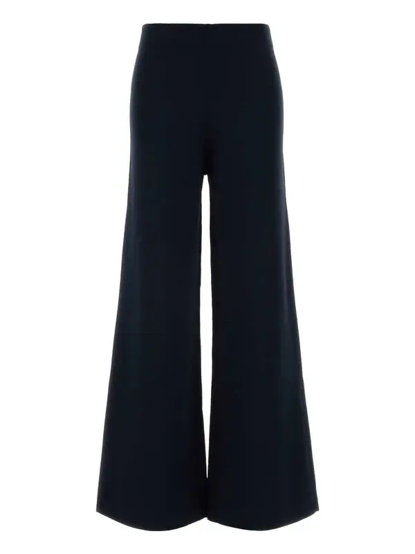 Max Mara Strillo Wide-leg Knit Pant - Blue