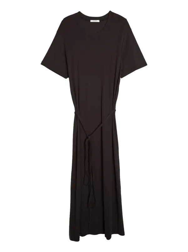 LEMAIRE Cotton T-shirt Dress With Belted Waist - Multicolor