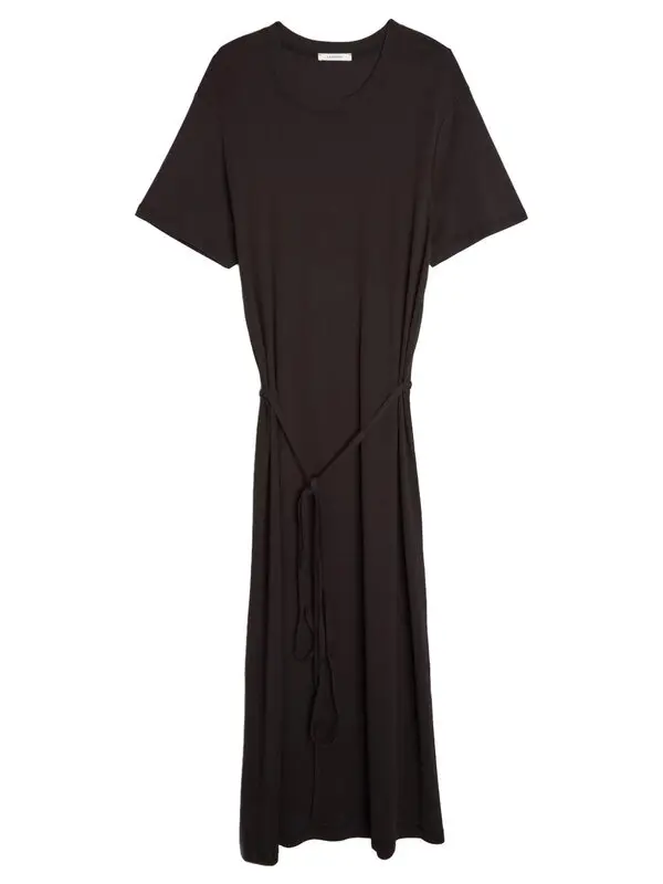 LEMAIRE Cotton T-shirt Dress With Belted Waist - Multicolor