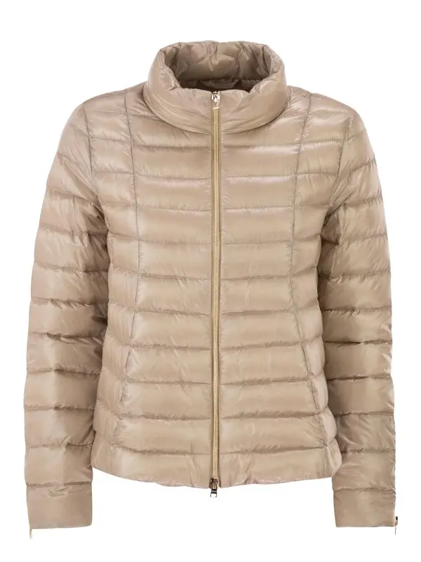 Herno Ultra-light Satin Down Jacket With Flared Back - Multicolor
