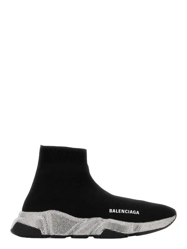 Balenciaga Stretch Nylon Speed Sneakers - Black