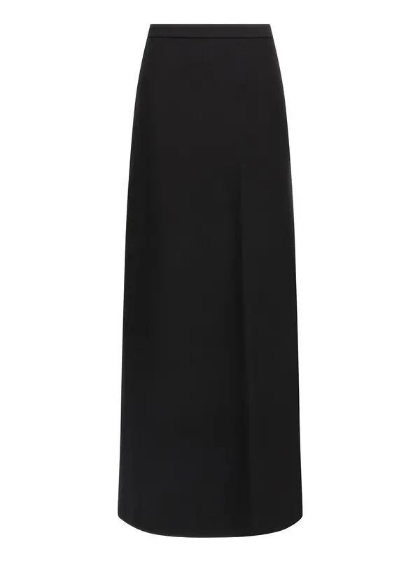 Max Mara Vernice Cotton Jersey Flared Skirt - Black
