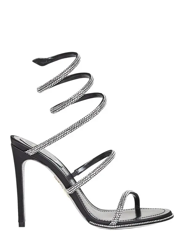 Rene Caovilla Jeweled Ankle Strap Stiletto Sandals - Multicolor