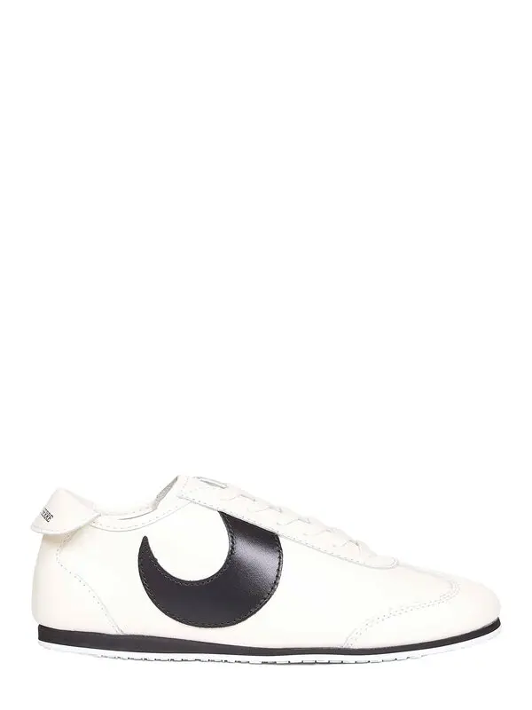 MARINE SERRE White Matte Leather Ms Astra Sneakers - Multicolor