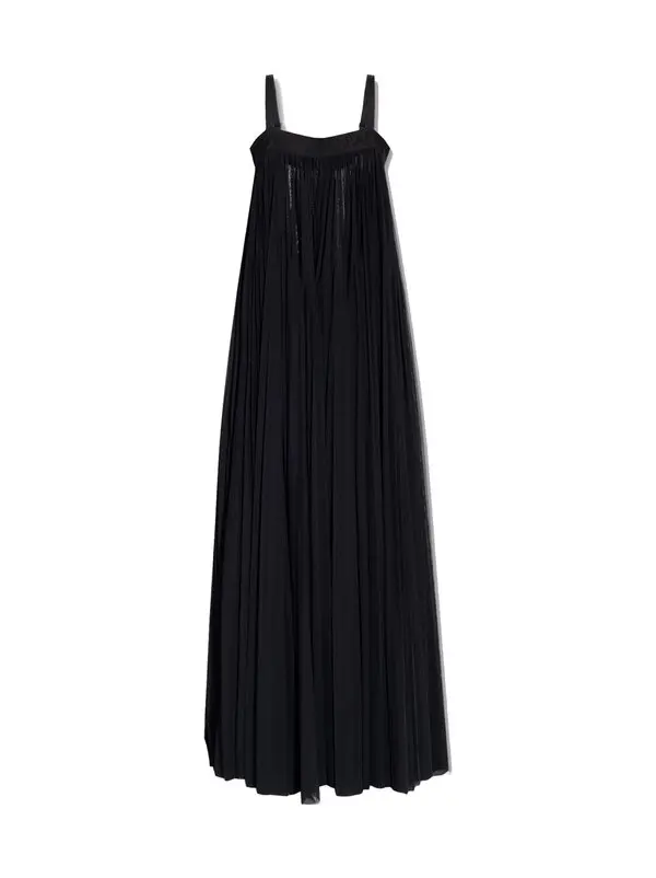 Dolce & Gabbana Maxi Pleated Dress - Black