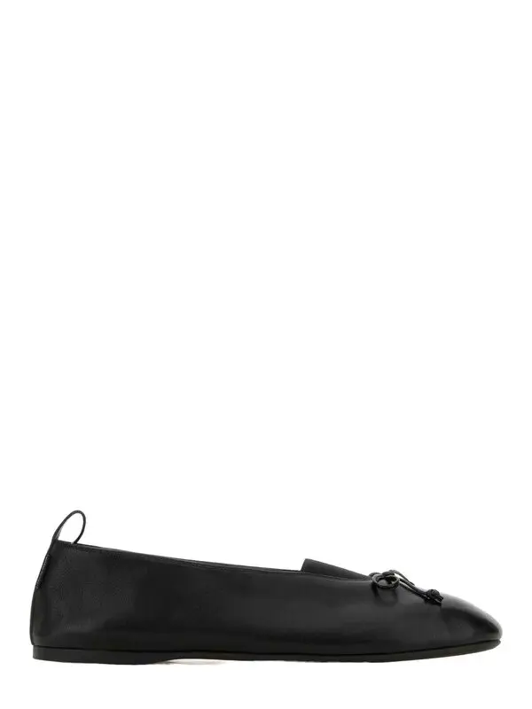 Miu Miu Nappa Leather Ballerinas - Black