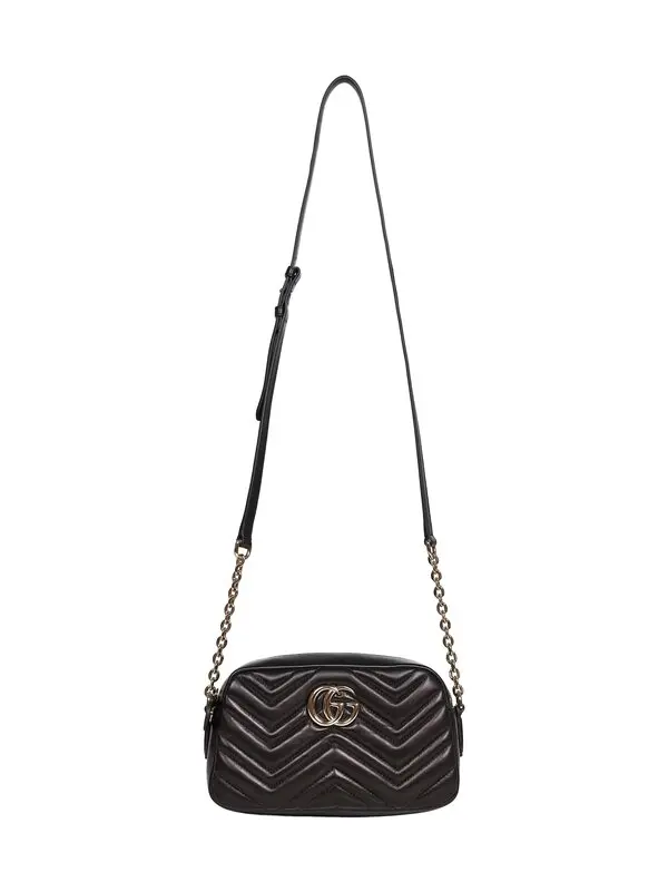 Gucci Black Gg Marmont Small Camera Bag - Multicolor