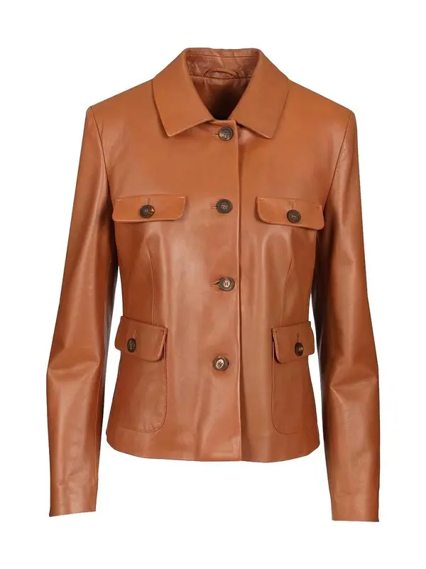 Tagliatore Leather Jacket - Brown