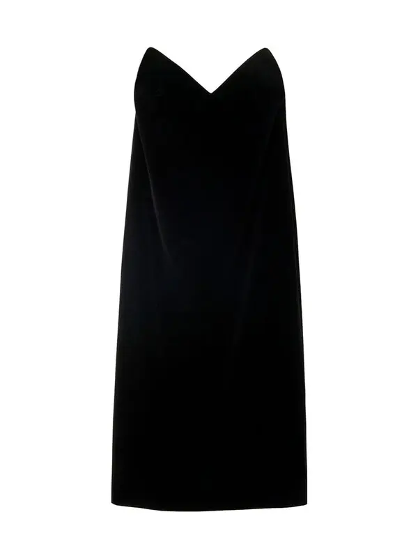 Loewe Velvet Bustier Dress - Black