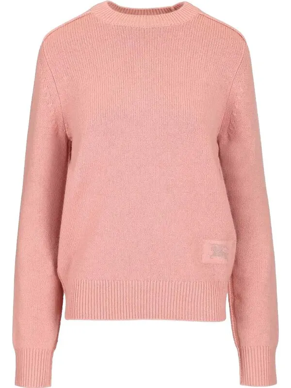Burberry Cashmere Crew Neck Sweater With Equestrian Knight Design - Multicolor