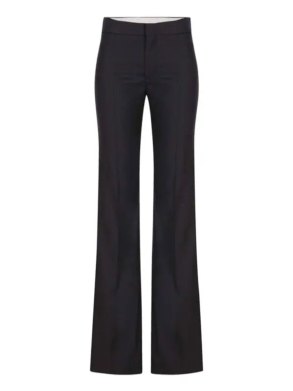 Chloé Wool Blend Flare Pants - Gray