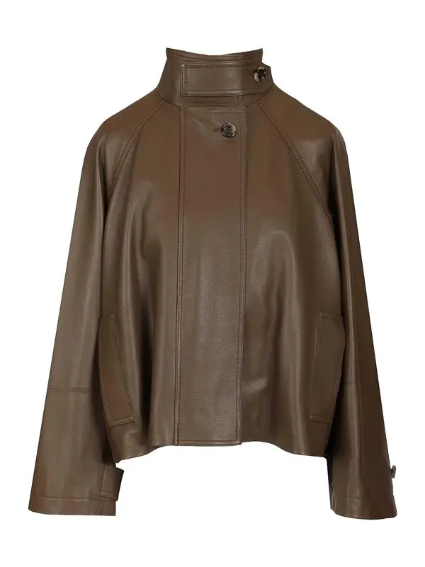 Loewe Short Calfskin Nappa Parka - Green