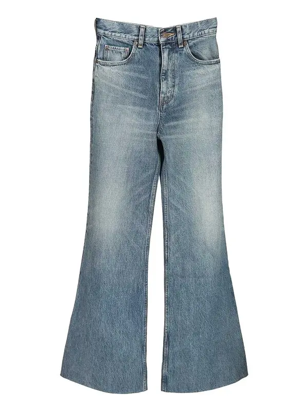 Celine High Waisted Flare Jeans - Blue
