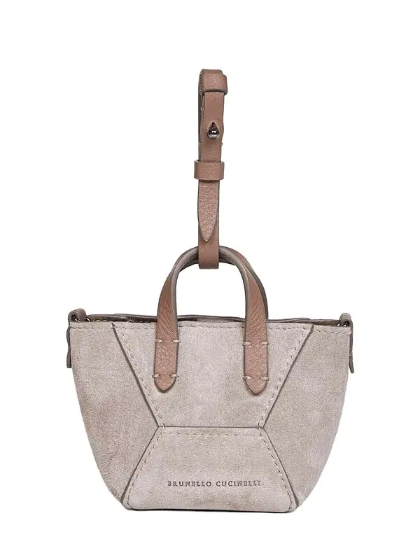 Brunello Cucinelli Duo Micro Bag With Precious Chain - Multicolor