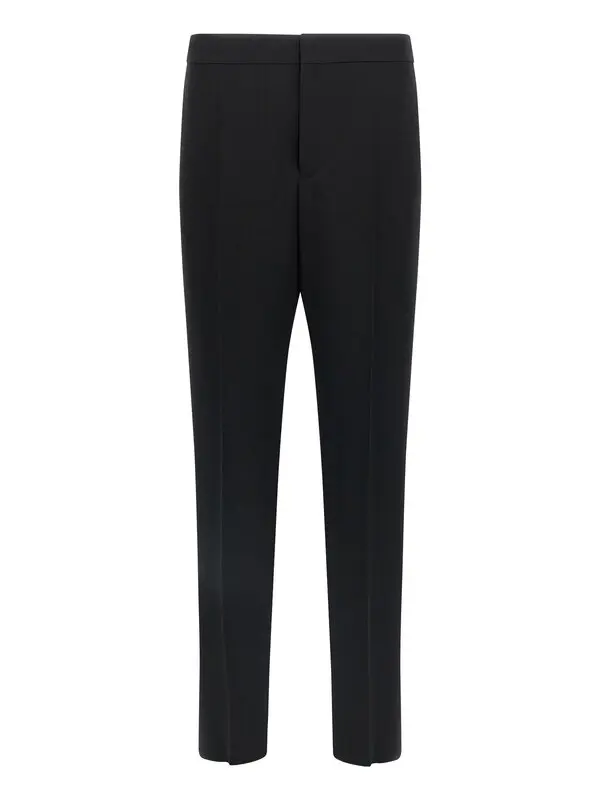 Saint Laurent Classique Wool Trousers - Black