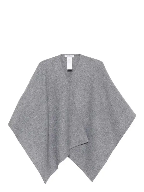 Max Mara Asymmetrical Wool Cape - Multicolor