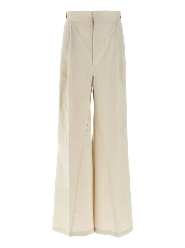 MAISON MARGIELA Wide Leg Cotton Blend Trousers - Cream