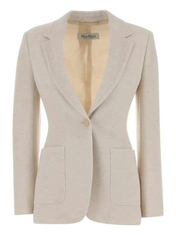 Max Mara Sand Jersey Utilitia Blazer - Brown