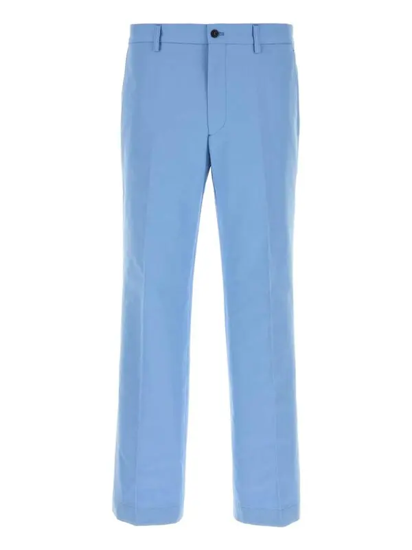 Prada Light Poplin Tailored Trousers - Blue