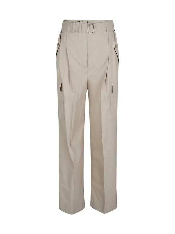 Prada High Waist Trousers - Cream