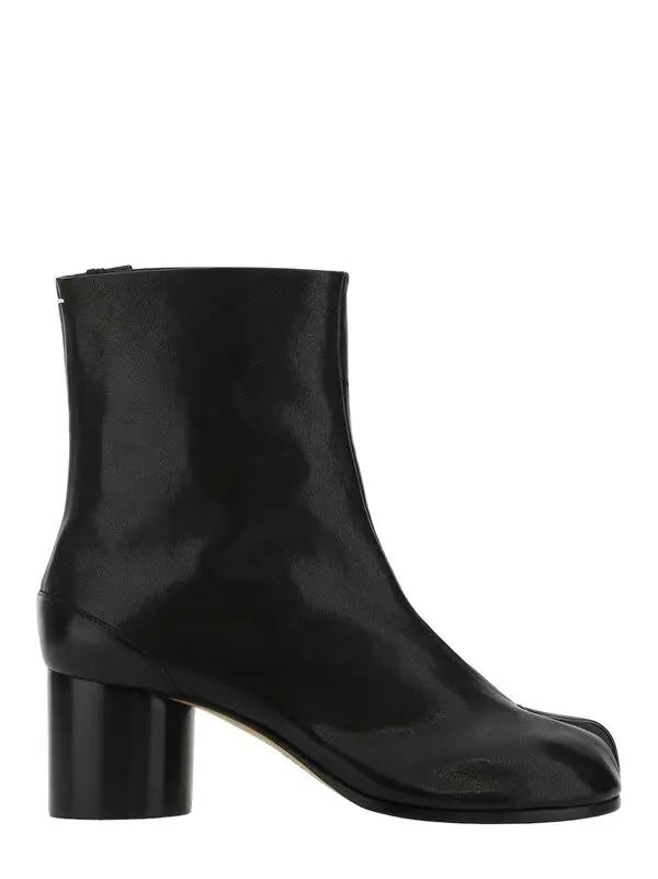 MAISON MARGIELA Leather Tabi Ankle Boots - Black
