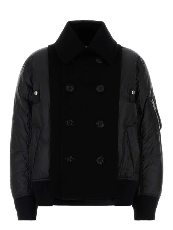 Sacai Nylon Sown Jacket - Black