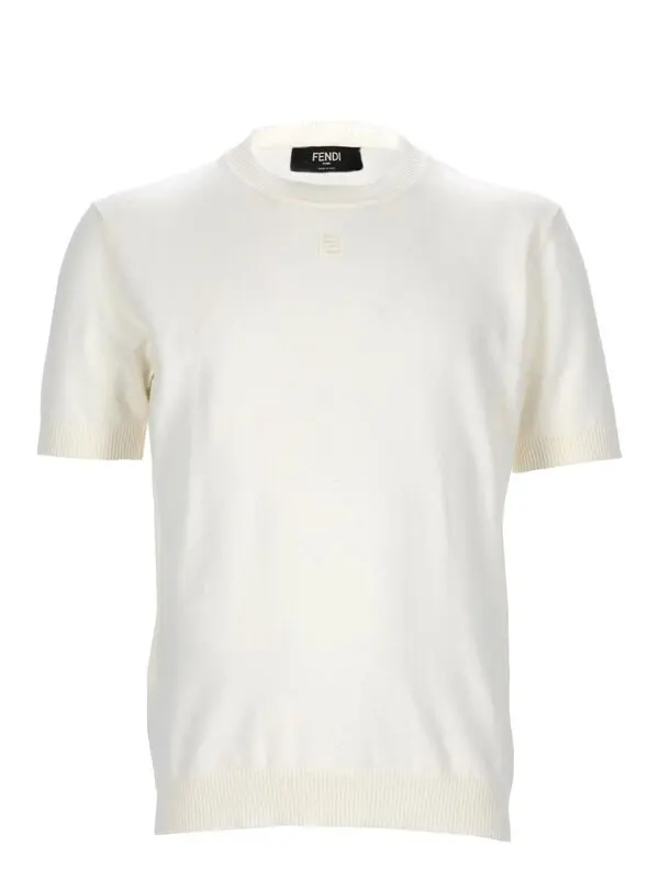 Fendi Cashmere Knit T-shirt - White