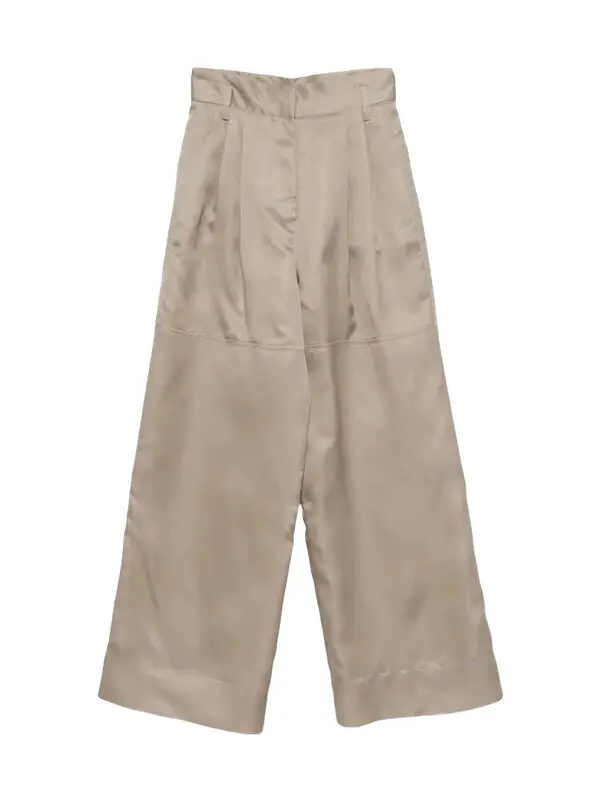 Alberta Ferretti Organza Palazzo Pants - Multicolor