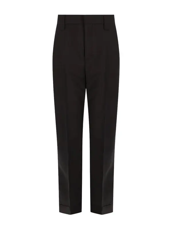 Versace Wool And Mohair Trousers - Brown