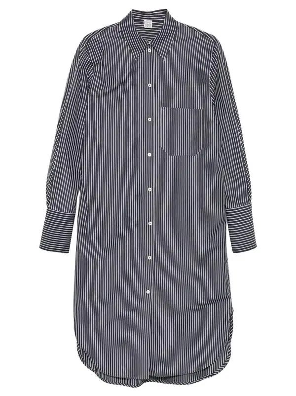 TOTEME Striped Cotton Shirtdress - Multicolor