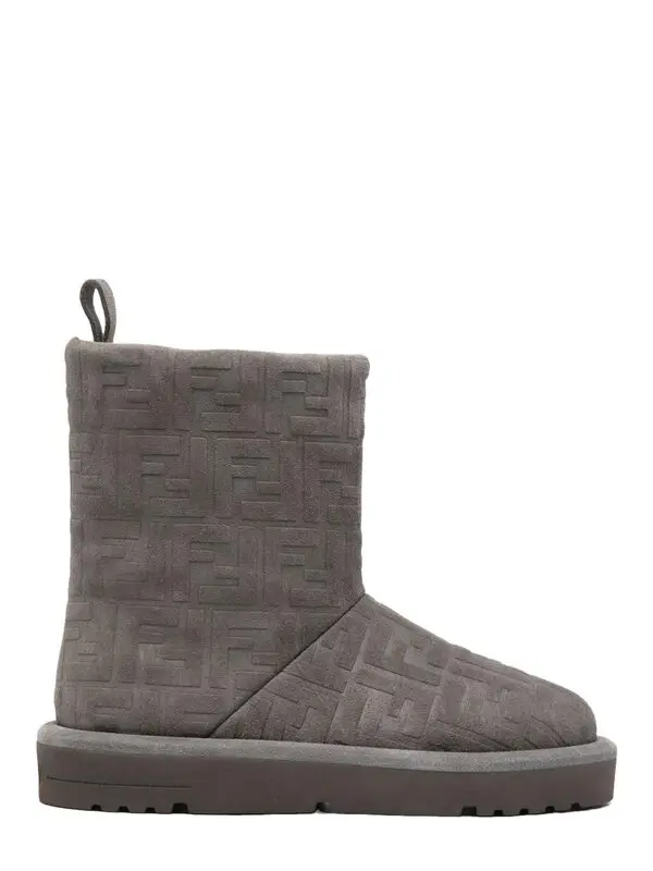 Fendi Embossed Ff Logo Ankle Boots - Multicolor