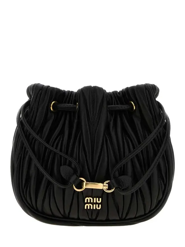 Miu Miu Nappa Leather Pouch - Black