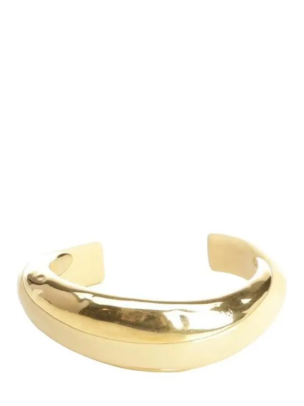 Chloé Curved Cuff In Shiny Metal - Gold